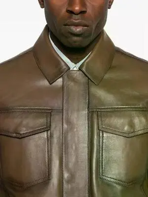 YVES SALOMON Flap-pocket Leather Jacket