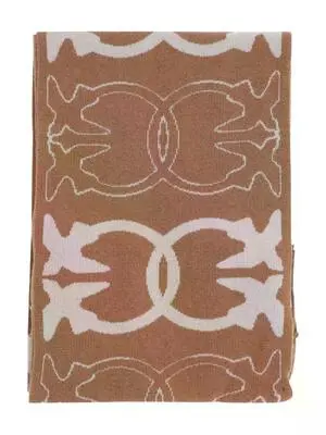Pinko Love Birds Fringed Scarf - Neutrals