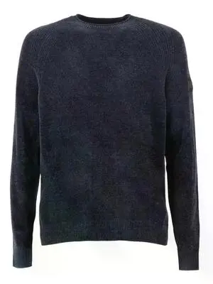 RRD Velvet Round-neck Sweater - Blue