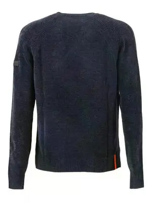 RRD Velvet Round-neck Sweater - Blue