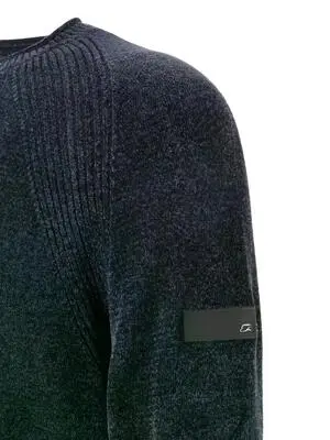 RRD Velvet Round-neck Sweater - Blue