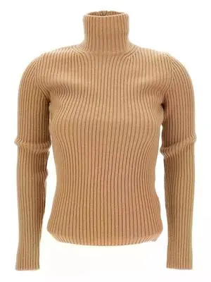 Max Mara Ribbed Turtleneck Sweater - Neutrals