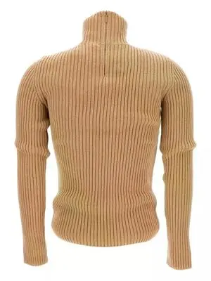 Max Mara Ribbed Turtleneck Sweater - Neutrals