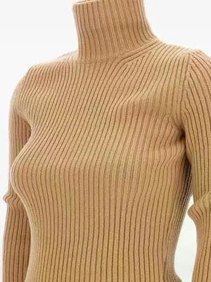 Max Mara Ribbed Turtleneck Sweater - Neutrals