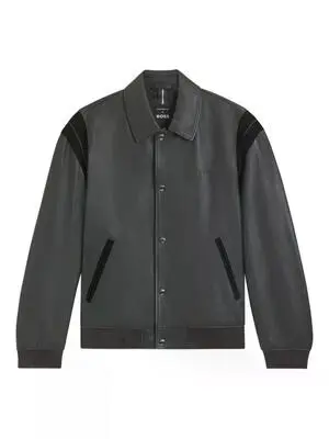 BOSS Leather Bomber Jacket