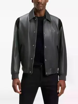 BOSS Leather Bomber Jacket