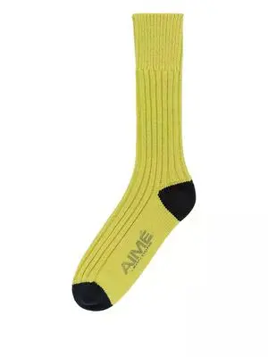 Aimé Leon Dore Ribbed Crew Socks - Green