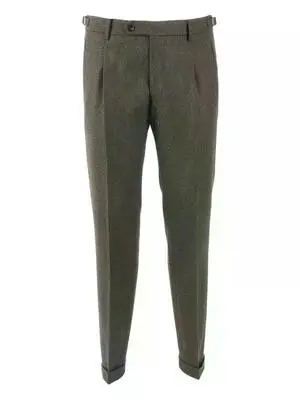 BERWICH Herringbone Pleated Trousers