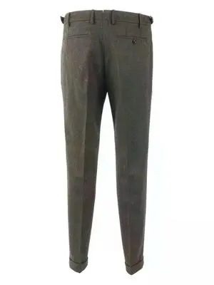 BERWICH Herringbone Pleated Trousers