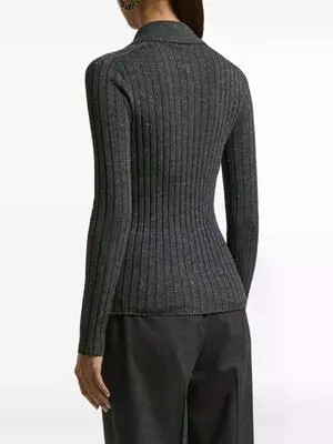 Peserico Ribbed Polo-neck Pullover