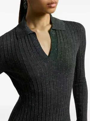 Peserico Ribbed Polo-neck Pullover