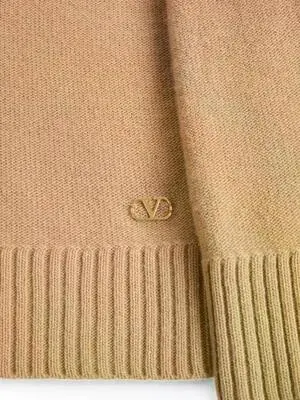 Valentino Garavani V-neck Wool Jumper With Striped Detail