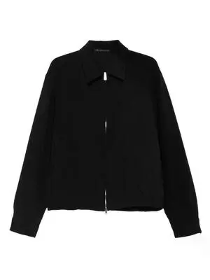 LOW BRAND Zip-front Collared Shirt Jacket