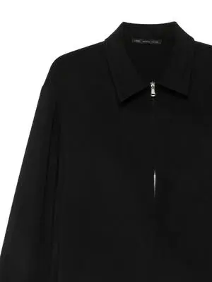 LOW BRAND Zip-front Collared Shirt Jacket