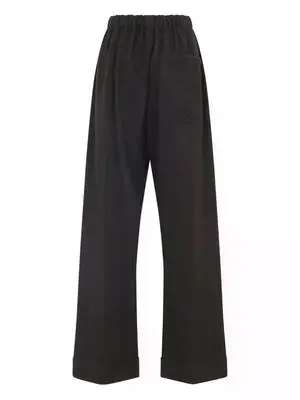 Carven Elasticated-waist Cuffed Straight Trousers