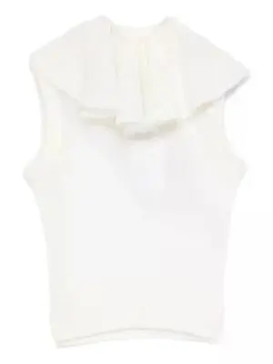 Viktor & Rolf Ruffled Sleeveless Top - White