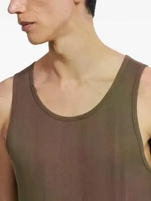 Zegna Ribbed Cotton-blend Tank Top