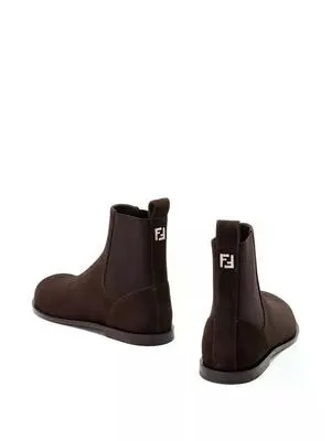 Fendi Elastic-panel Suede Boots