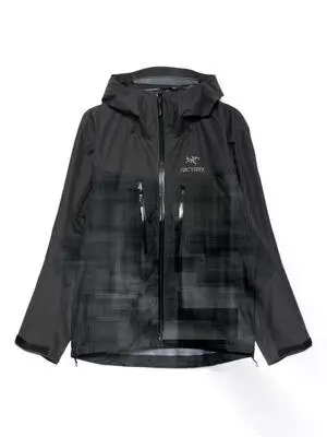 Arc'Teryx Alpha Grid-Pattern Hooded Performance Jacket - Grey