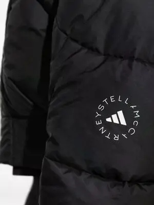 Adidas By Stella McCartney Hooded Quilted Jacket - Black