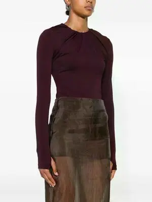 Viktor & Rolf Draped-neckline Bodysuit - Red