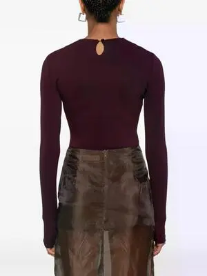 Viktor & Rolf Draped-neckline Bodysuit - Red
