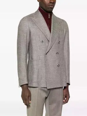 Tagliatore Double-breasted Textured Jacket