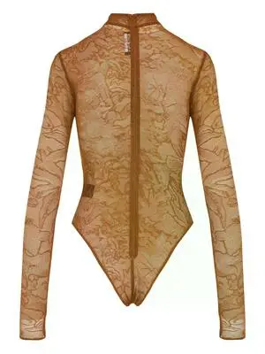 David Koma Floral-lace Bodysuit