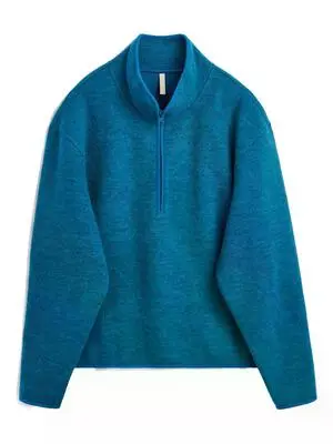 SUNFLOWER Half-zip Wool Sweatshirt