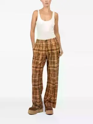 R13 Pleated Checked Pants