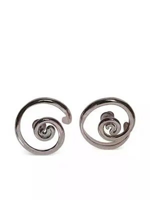 PANCONESI Vortice Huggie Earrings - Silver