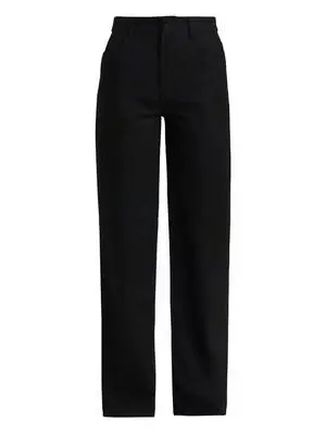 LOULOU High-waisted Straight-leg Pants With Belt Loops