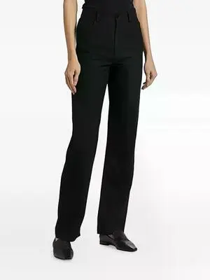 LOULOU High-waisted Straight-leg Pants With Belt Loops