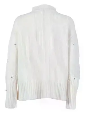 KANGRA Diamond-pattern Embellished Wool Sweater