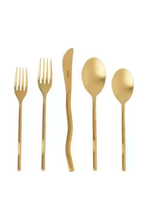 MISETTE Squiggle Matte Cutlery (set Of Five) Gold