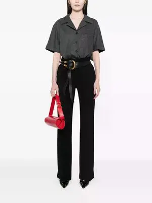 Khaite Riordan Buttoned Short-sleeve Shirt - Grey