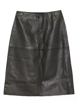 Soeur Leather A-line Skirt
