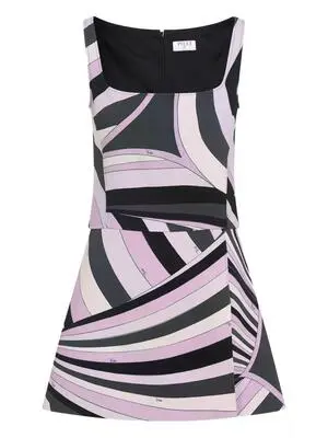 Emilio Pucci Abstract-print Sleeveless A-line Dress - Pink