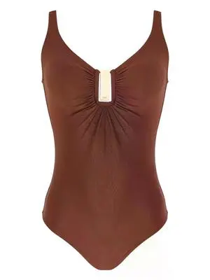 LYGIA & NANNY Mirassol Low-back One-piece Swimsuit - Brown