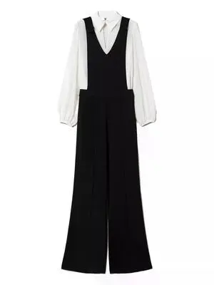 TWINSET V-neck Wide-leg Jumpsuit - Black