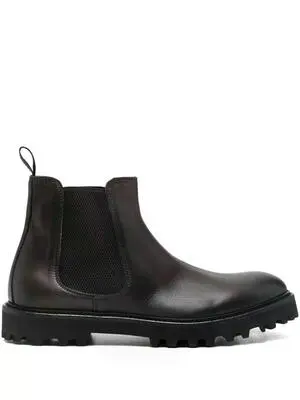 FRATELLI RENNELLA Elastic-panel Leather Boots