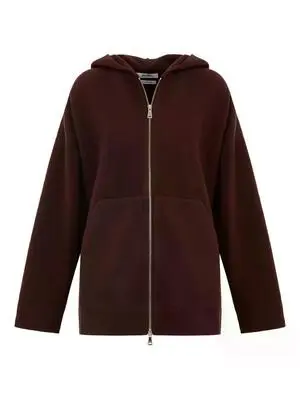 Max Mara Hooded Zip-up Sweater