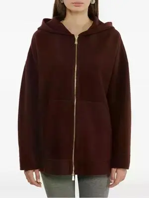 Max Mara Hooded Zip-up Sweater