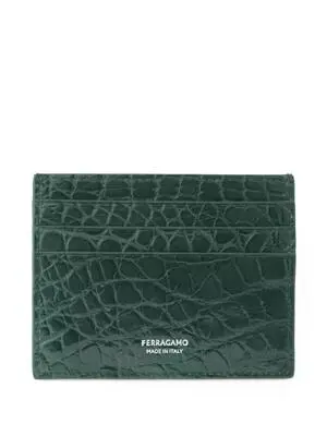 FERRAGAMO Gancini Cardholder - Green