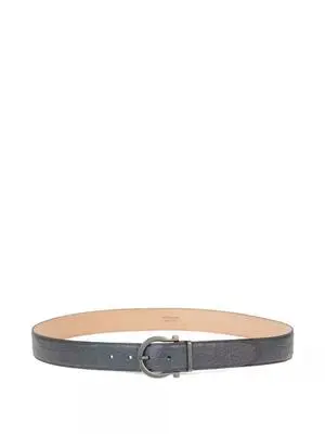 FERRAGAMO Adjustable Gancini Belt - Blue