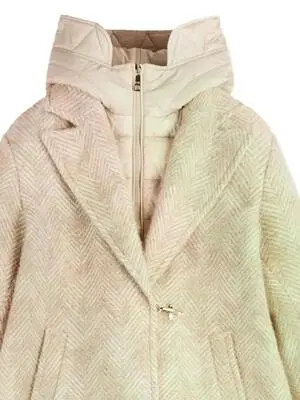 FAY Herringbone Hooded Coat