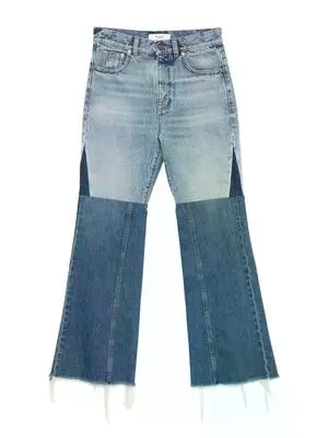 Chloé Patchwork Frayed Jeans