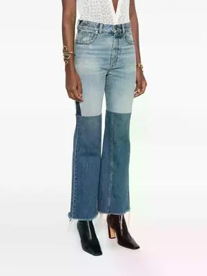 Chloé Patchwork Frayed Jeans