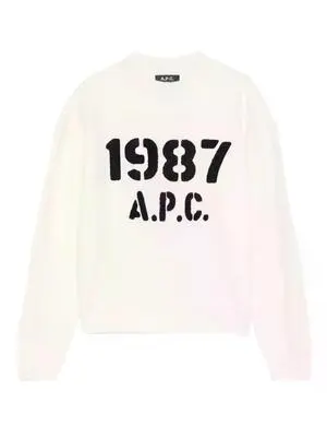 A.p.c. Logo-print Sweater - White