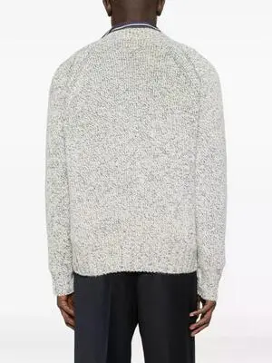 Zegna Speckled V-neck Sweater - Grey